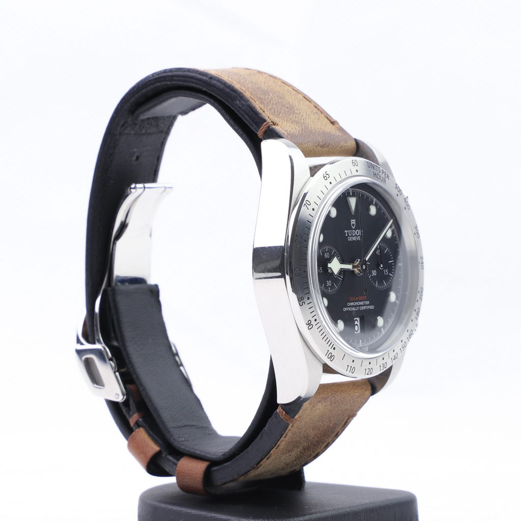 Tudor Heritage Black Bay Chronograph 79350 Leather - Millenary Watches