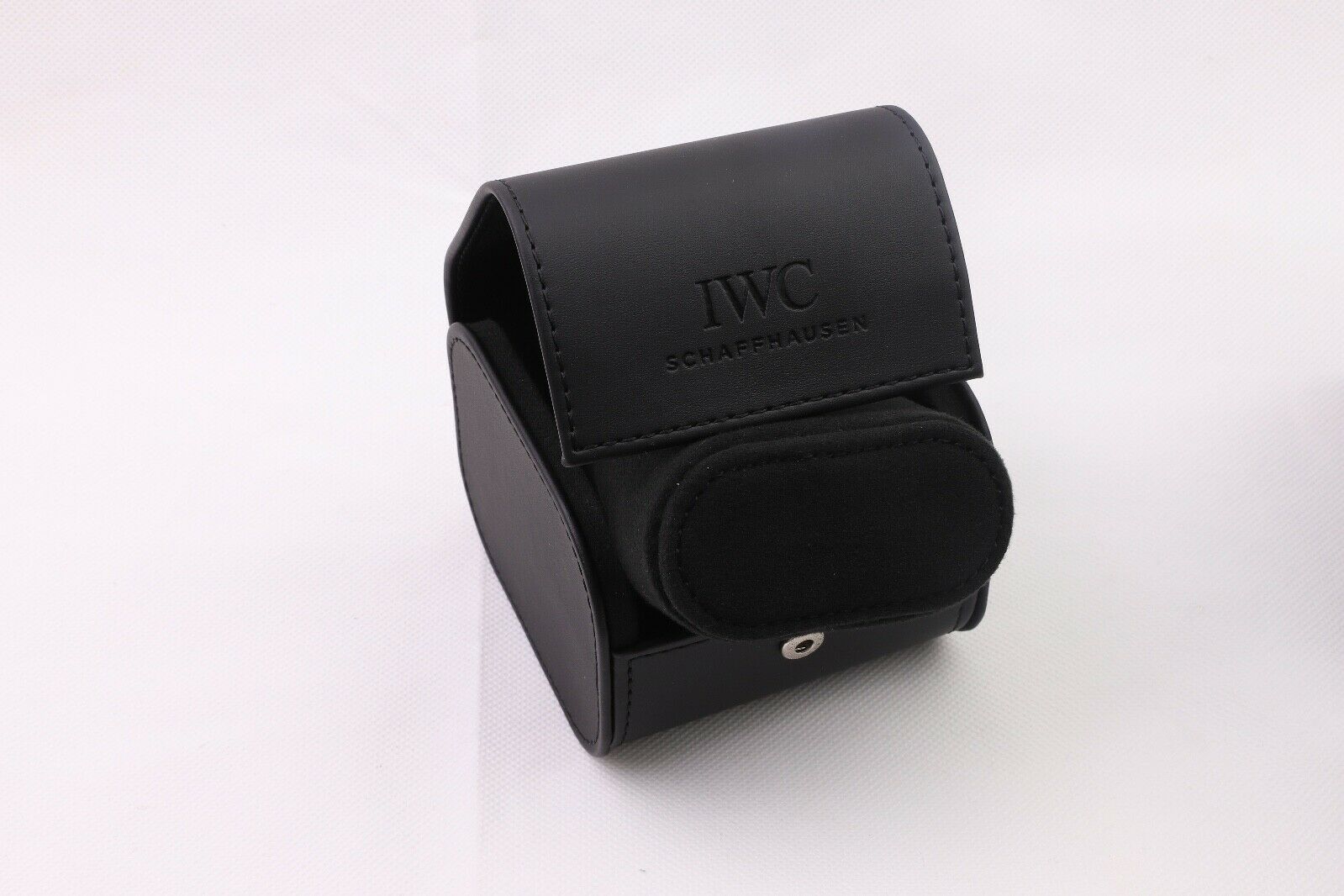 IWC Schaffausen Watch Travel Case Watch Storage Box Black Faux Leather ...