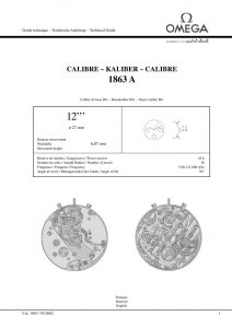 Omega Caliber 1863 Complete Guide & Specifications - Millenary Watches