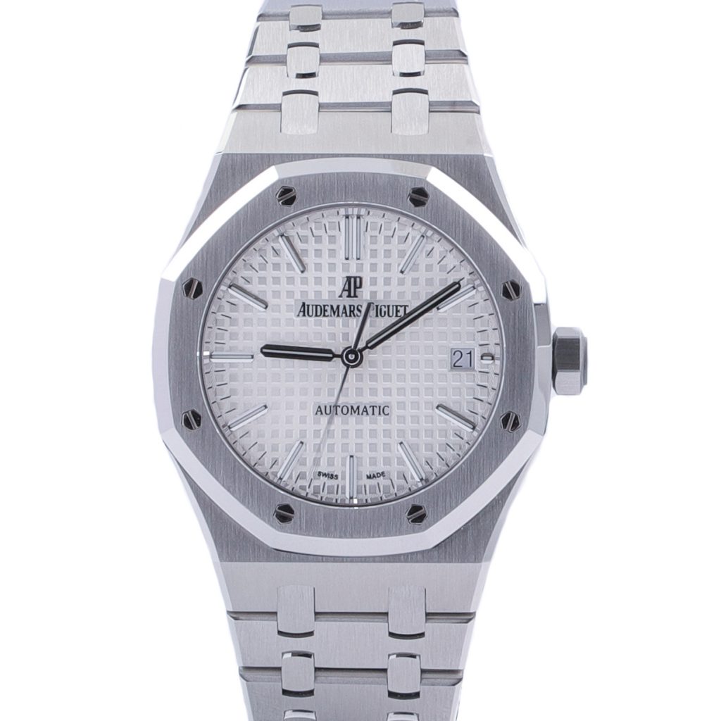 Audemars Piguet Royal Oak 15450ST 2017 Silver/White Dial 37MM Fullset ...
