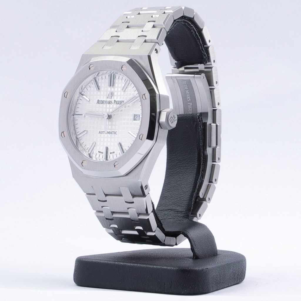 Audemars Piguet Royal Oak 15450ST 2017 Silver/White Dial 37MM Fullset ...