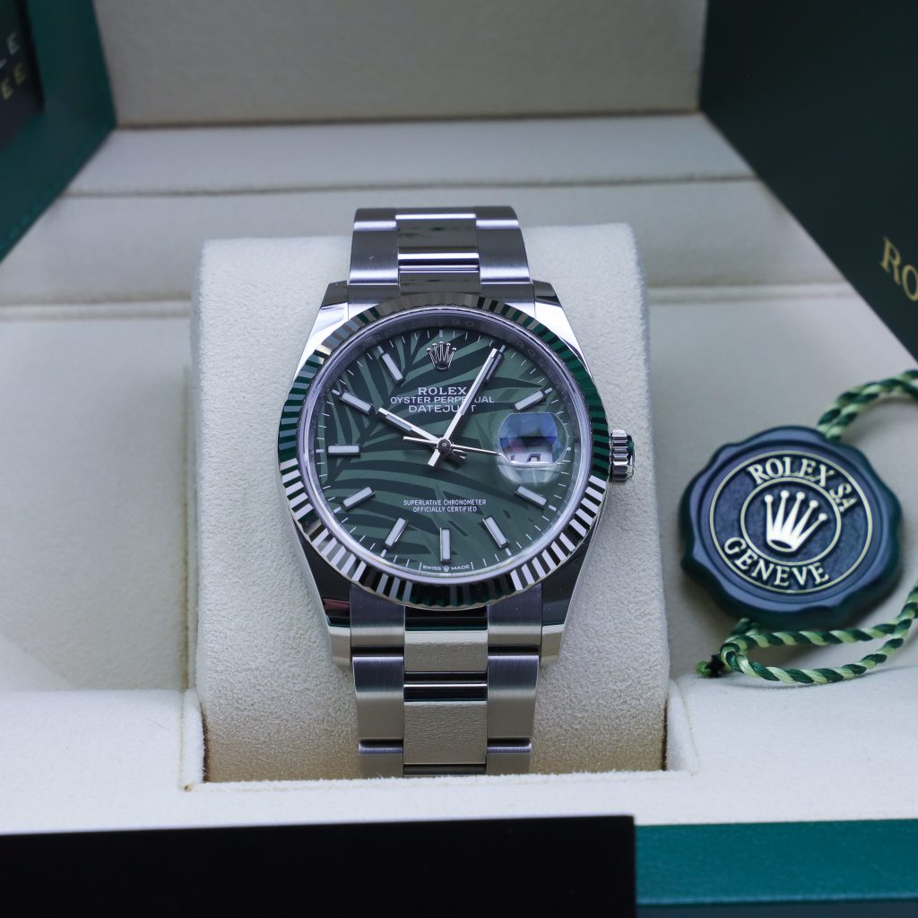 Rolex Datejust 36 126234 Oyster Bracelet Leaf Dial Fullset 2021 ...