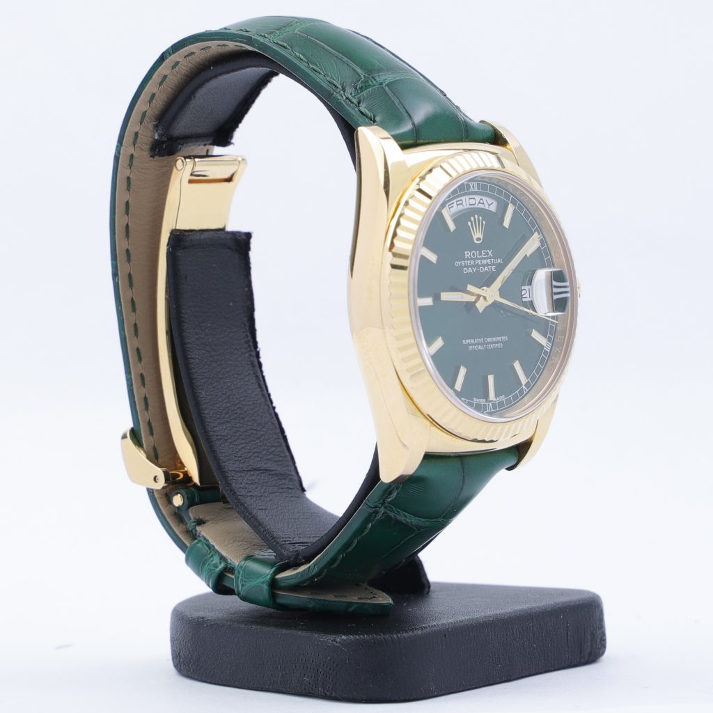 Rolex Day Date Yellow Gold 118138 Green Dial 2014 - Millenary Watches