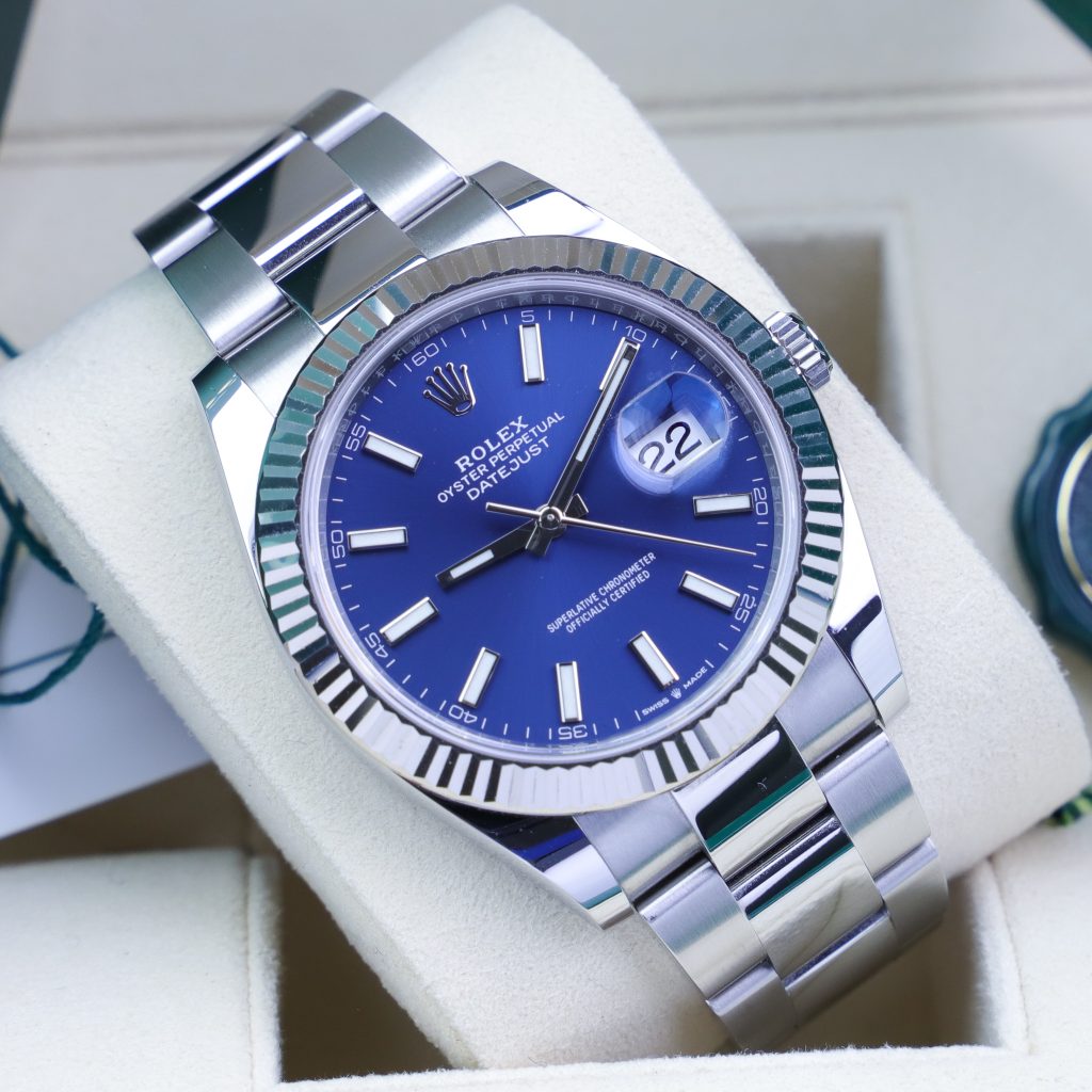 Rolex Datejust 41 Blue Dial Fluted Bezel 126334 Oyster 2021 - Millenary ...
