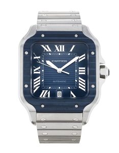 Cartier Santos De Cartier Blue Dial Large WSSA0048 - Millenary Watches
