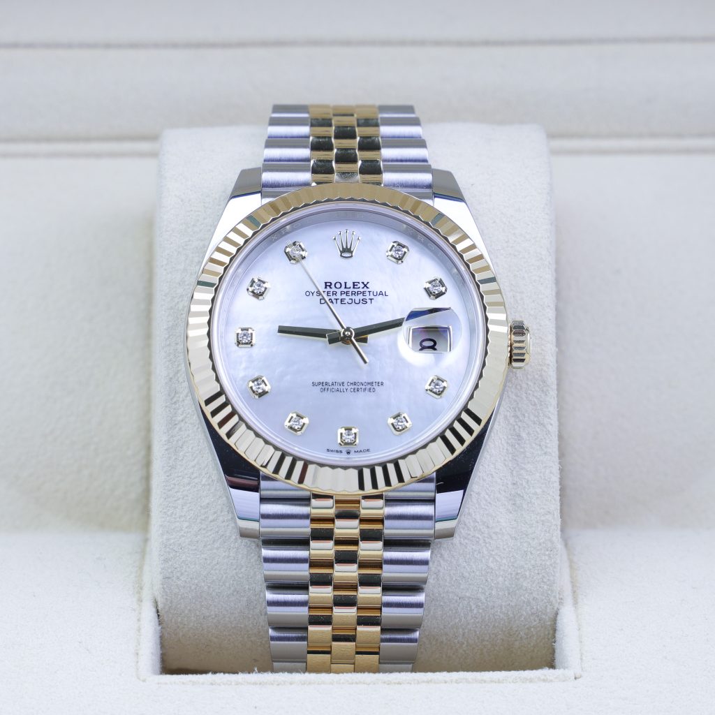 Rolex Datejust 41 126333 Mother of Pearl Diamond Dial Fullset 2022 ...